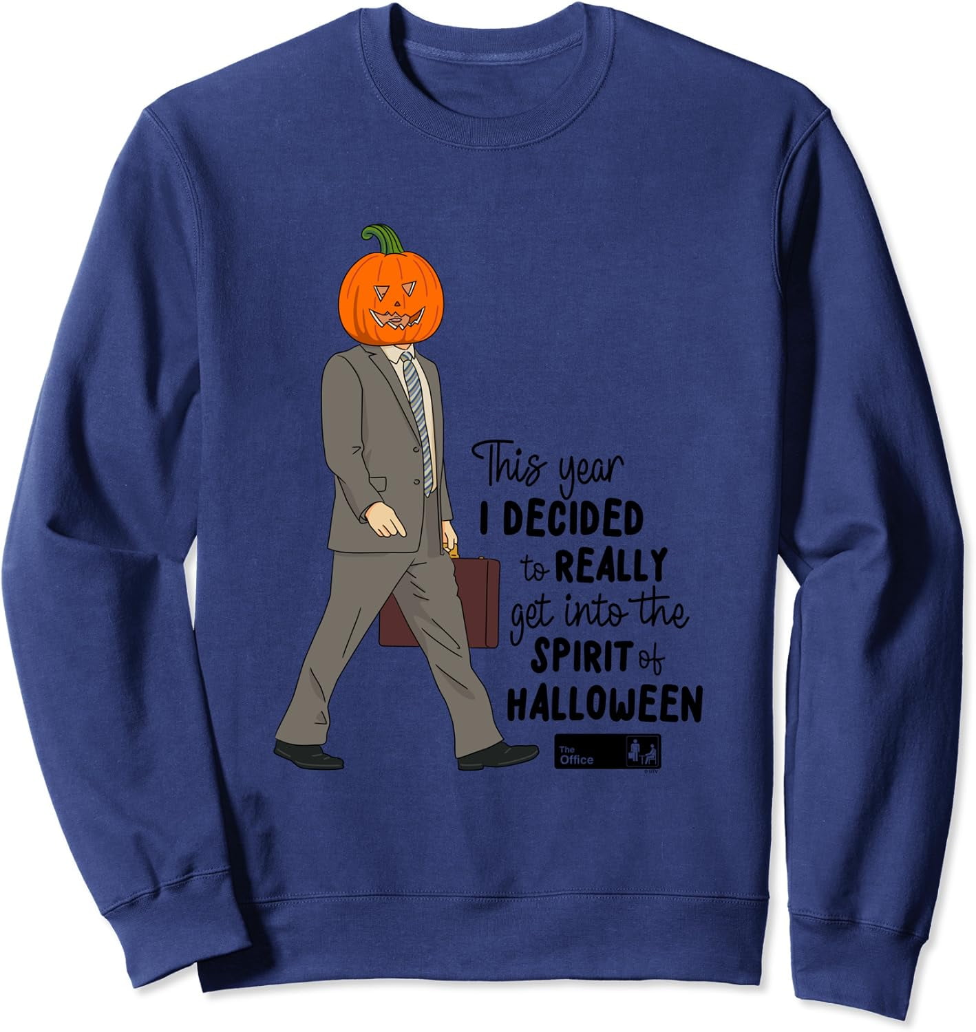 DOVU The Office Hal.Low.Een Spirit Dwight Pumpkin Head Sweatshirt ...