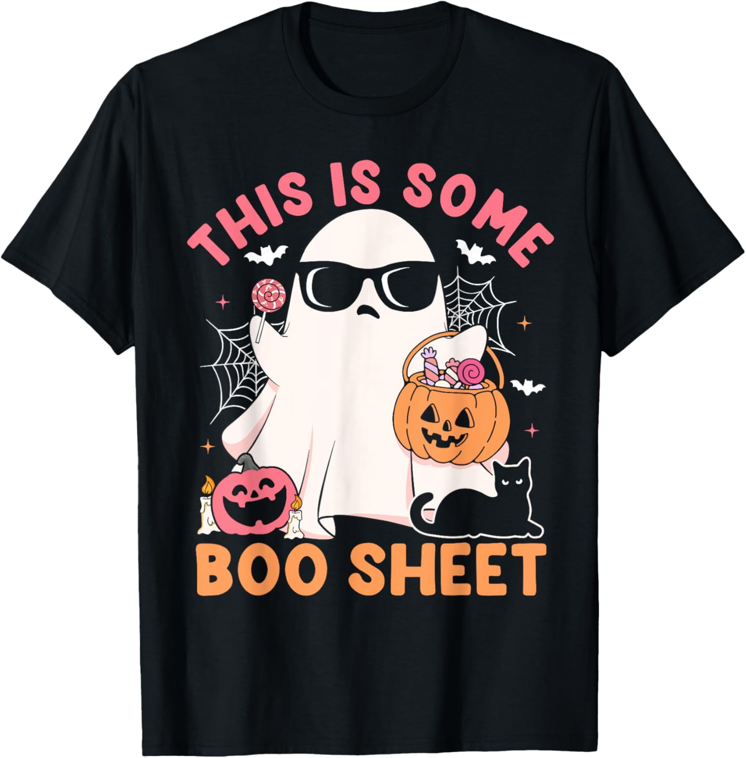DOVU This Is Some Boo Sheet Cute Ghost Retro Hal.Low.Een T-Shirt Unisex S-5XL Hot Trending Shirt ...