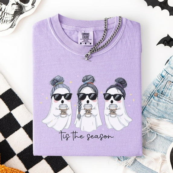 DOVU Tis The Season Ghost Psl Shirt, Hal.Low.Een Tee, Cute Pumpkin ...