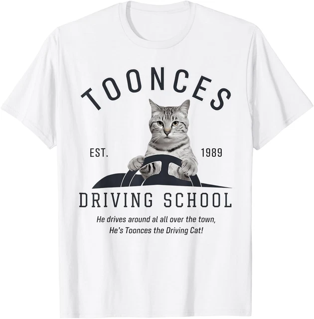 DOVU Toonces Driving School Est. 1989 - The Driving Cat Men Women T ...