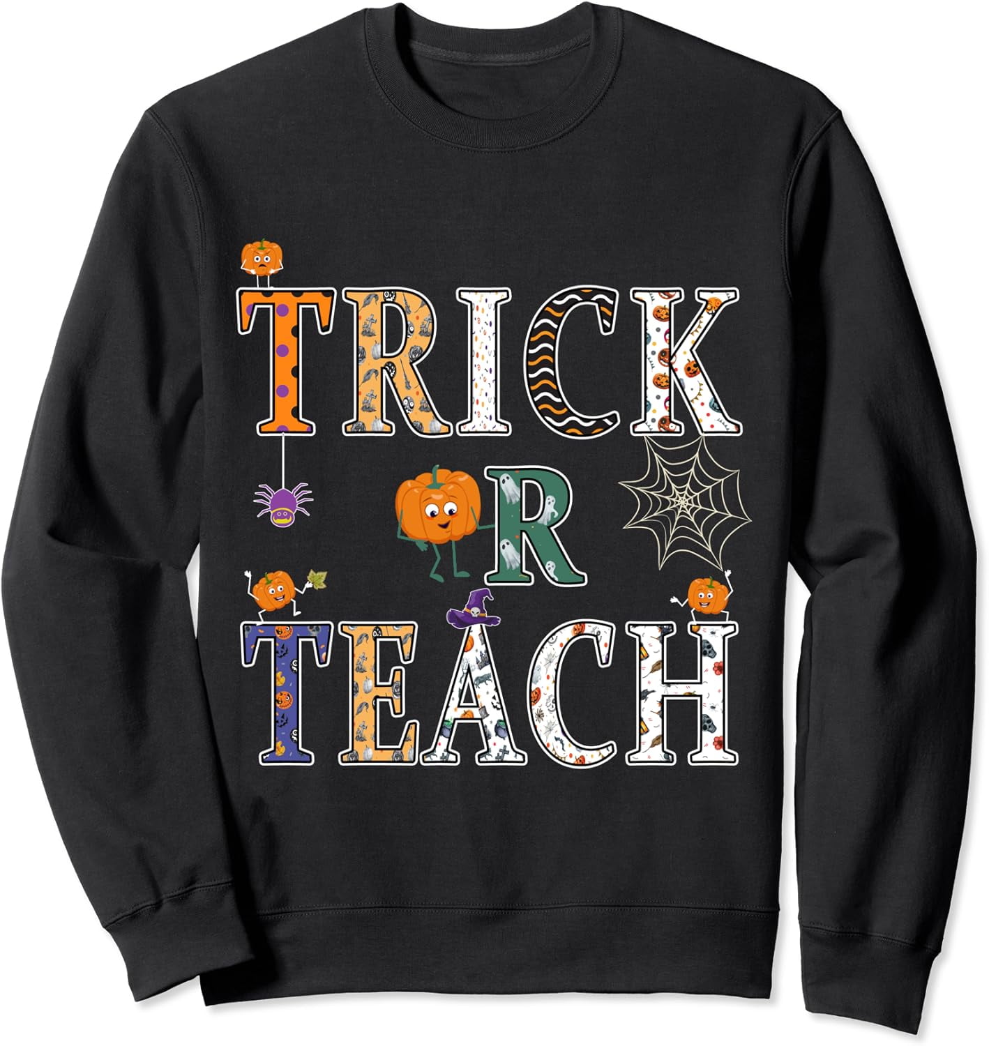 DOVU Trick Or Teach Cute Hal.Low.Een Boo Teacher Men Women Sweatshirt ...