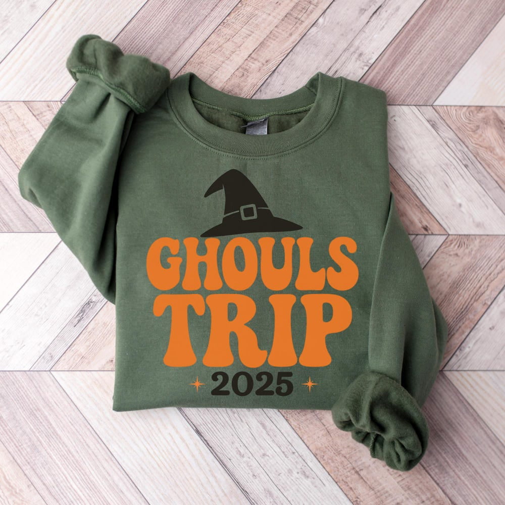DOVU Trip Sweatshirt, Ghouls Trip 2025 Sweatshirt, Hal.Low.Een Bachelorette Sweatshirts, Witc.Hy ...