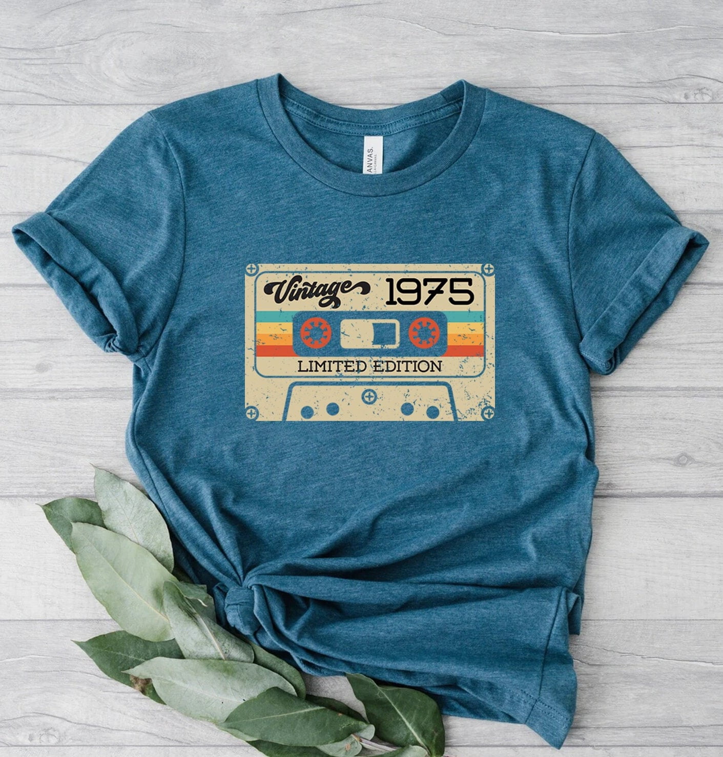 DOVU Vintage 1975 Limited Edition Cassette Shirt, 50Th Birthday Shirt ...