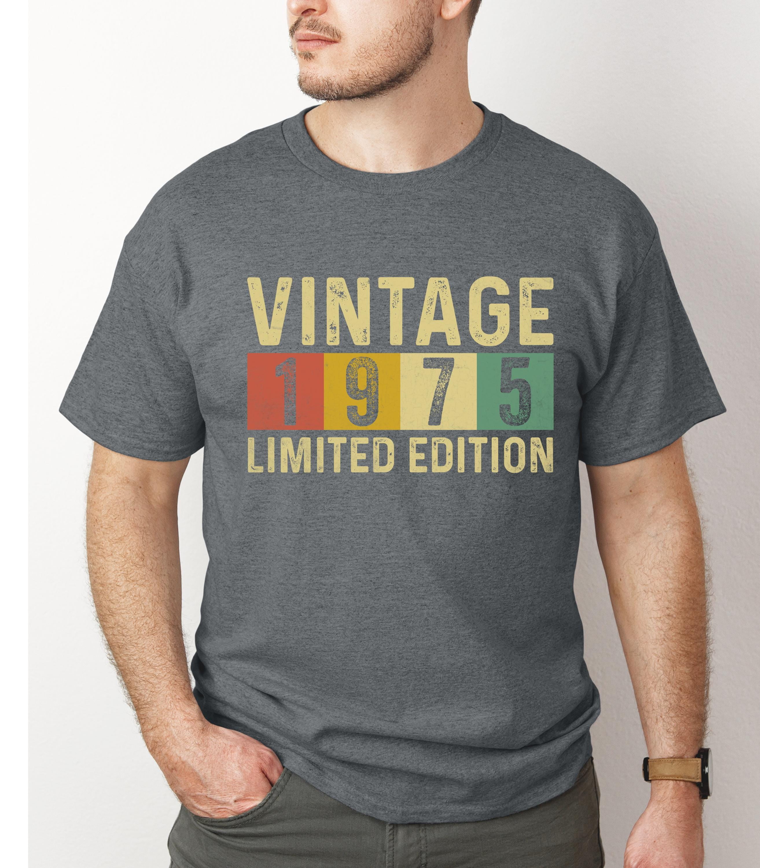 DOVU Vintage 1975 Limited Edition Shirt, Retro 70S Birthday Tee, Classic 1975 T-Shirt For Men ...