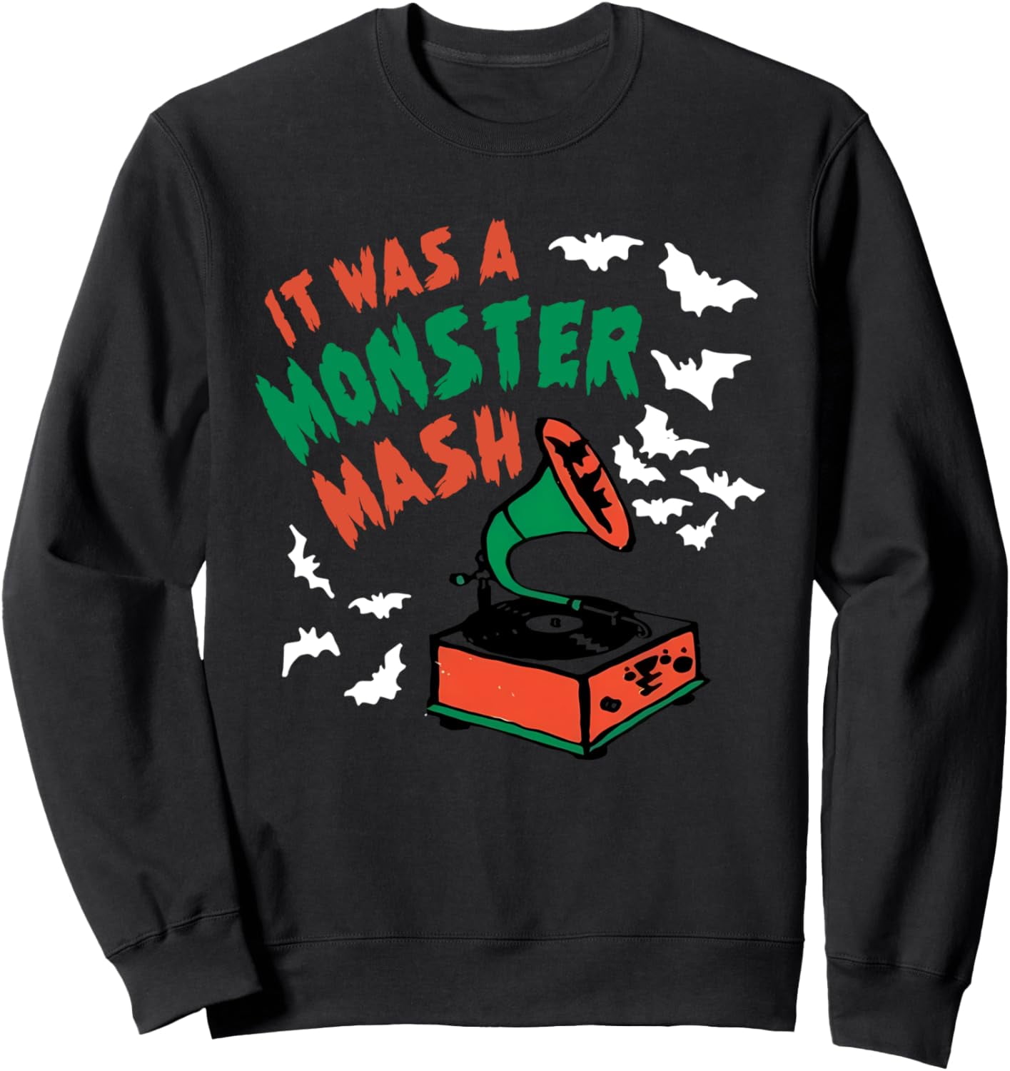 DOVU Vintage Funny It Was A Monster Mash Dark Hal.Low.Een Sweatshirt ...