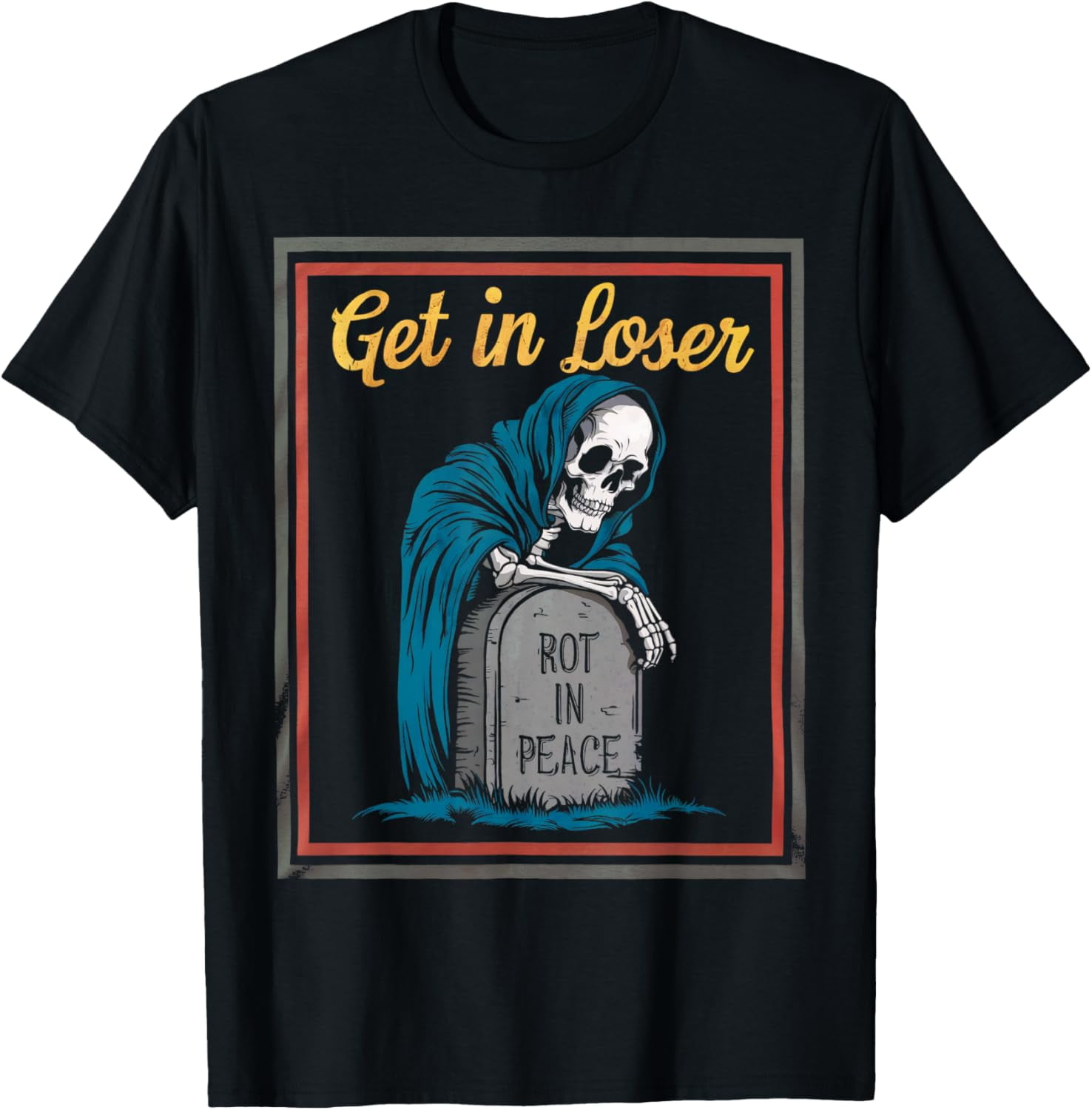 DOVU Vintage Horror Movie Retro Hal.Low.Een Shirt Get In Loser T-Shirt ...