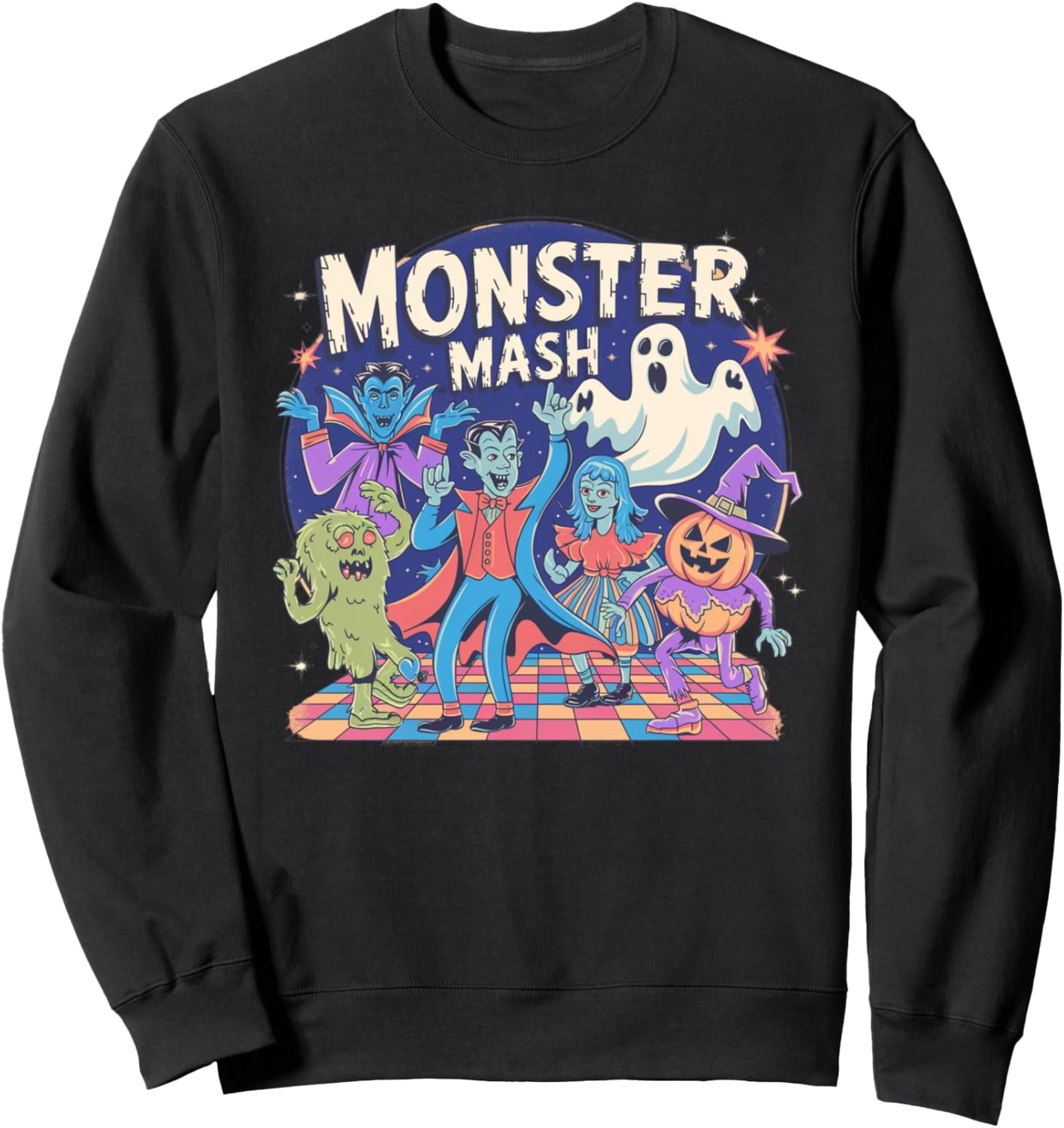 DOVU Vintage Monster Mash Funny Hal.Low.Een Candy Handers Sweatshirt ...
