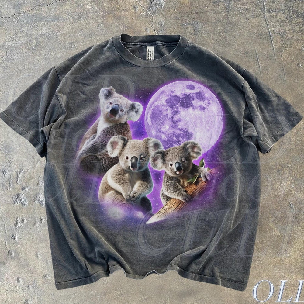 DOVU Vintage Three Koalas Graphic T-Shirts, Retro Cute Koala Tshirt ...