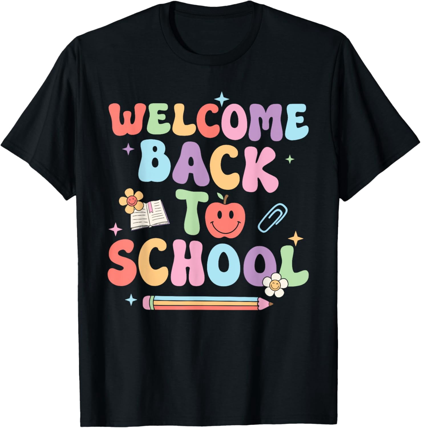 DOVU Welcome Back To School Funny First Day Of School Students T-Shirt ...