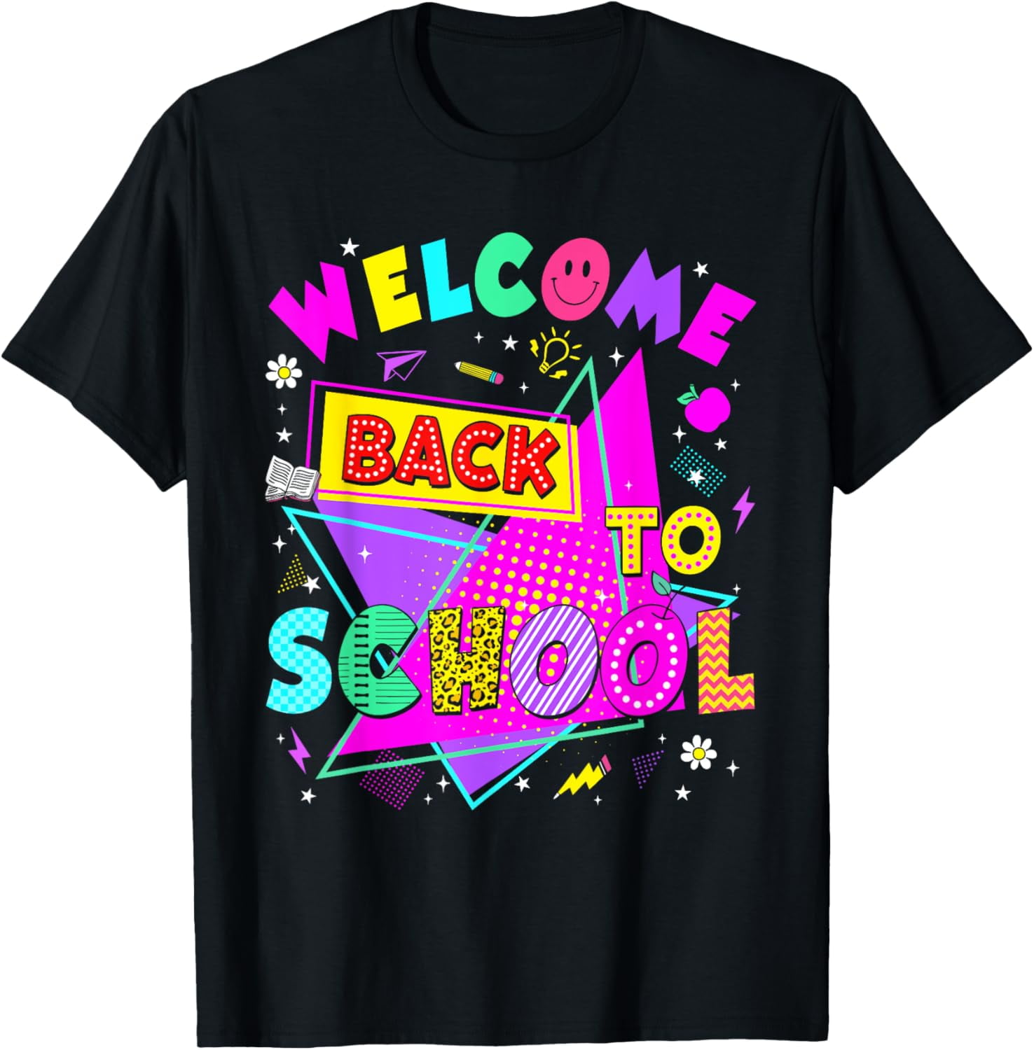 DOVU Welcome Back To School Funny First Day Of School Students T-Shirt ...