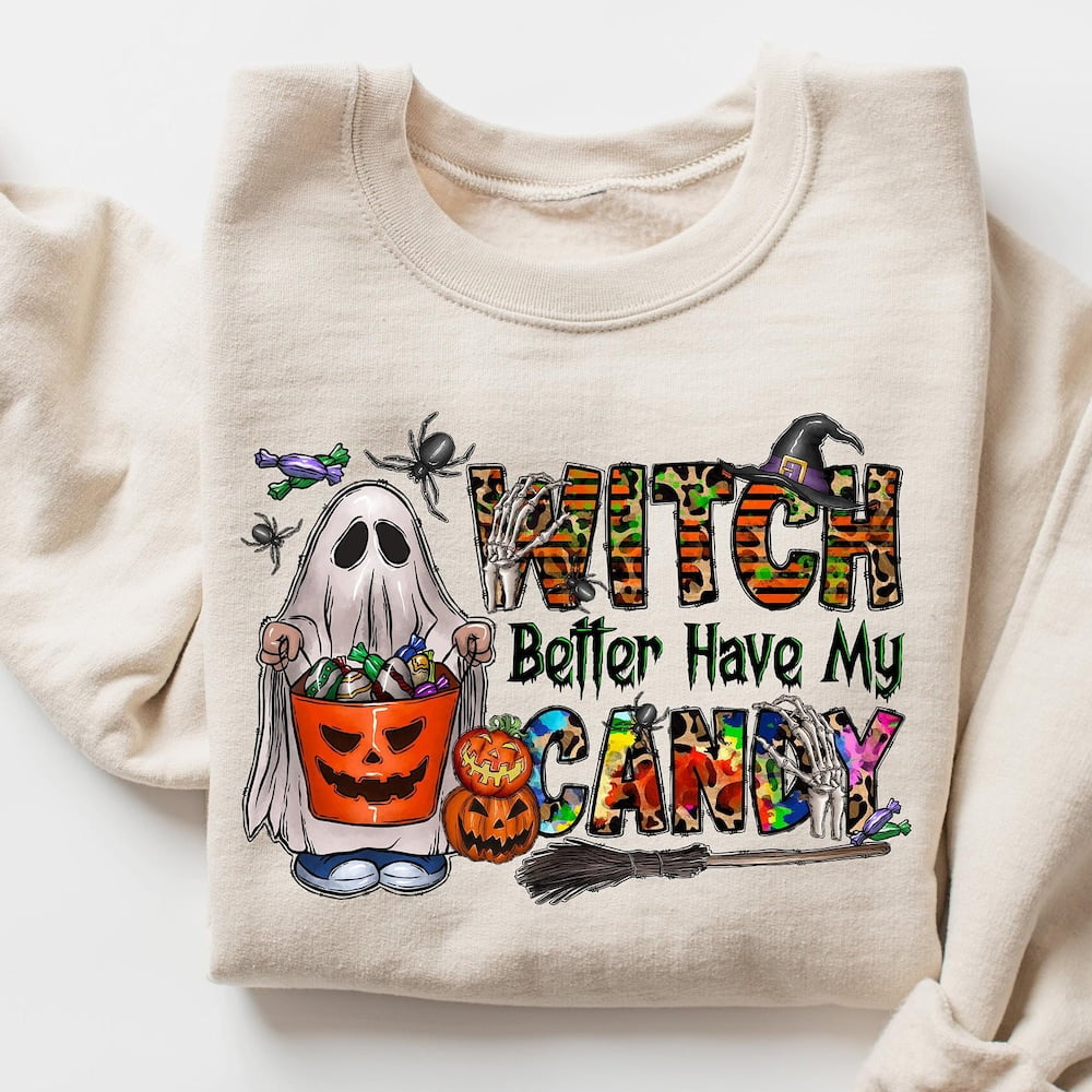 DOVU Witc.H Better Have My Candy Sweatshirt, Hal.Low.Een Sweet Haunt ...
