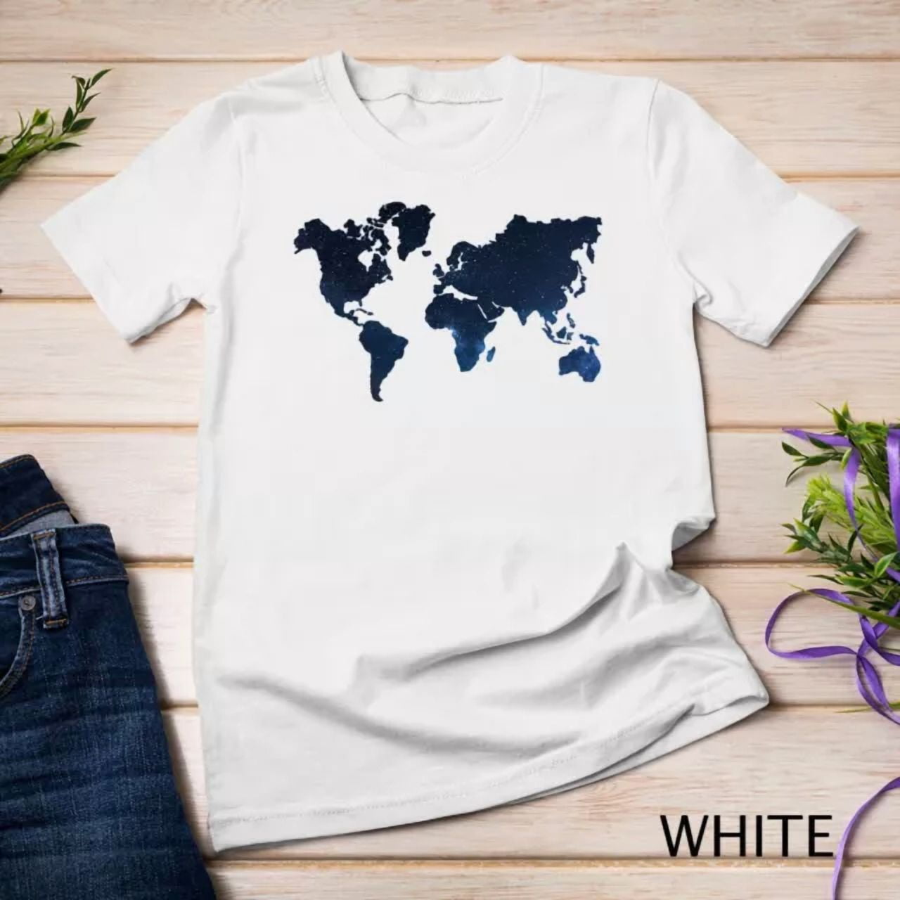 DOVU World Map Travel Countries Geography Color Painting Art Shirt ...