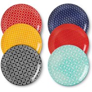 AHX Multicolor Round Plate Set 8 inch - Salad Plates - Dessert ...