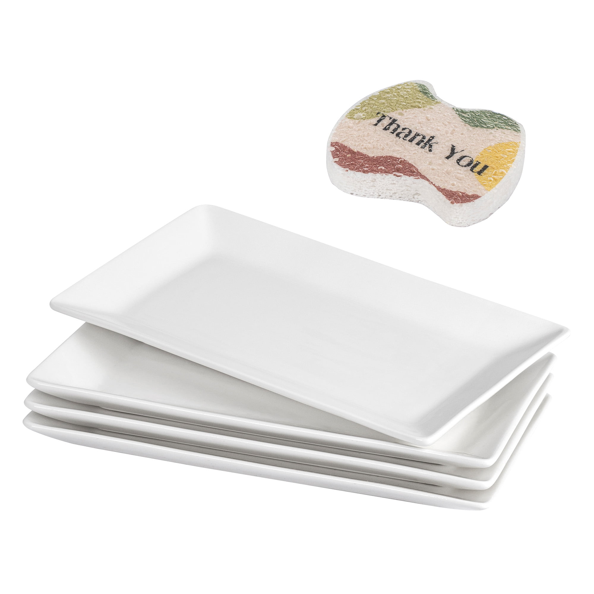 "DOWAN 9.7"" Rectangle Serving Platter Set of 4, Oven Safe Serve Ware ...