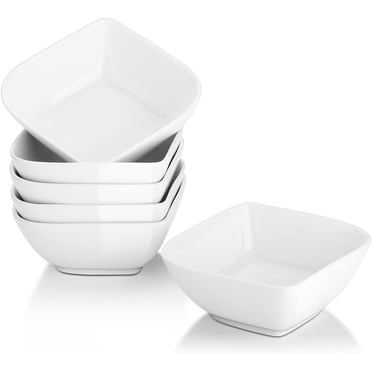 Better Homes & Gardens Porcelain Square Bowls, White, Set of 6 ...