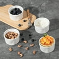 DOWAN 10Oz Big Porcelain Ramekins Set of 4, White Ceramic Baking Bowls, Ramekins Dishes for ...