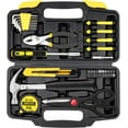 DOWELL 40pcs Yellow Hand Tool Set with Plastic Tool Box, Mini Repair ...