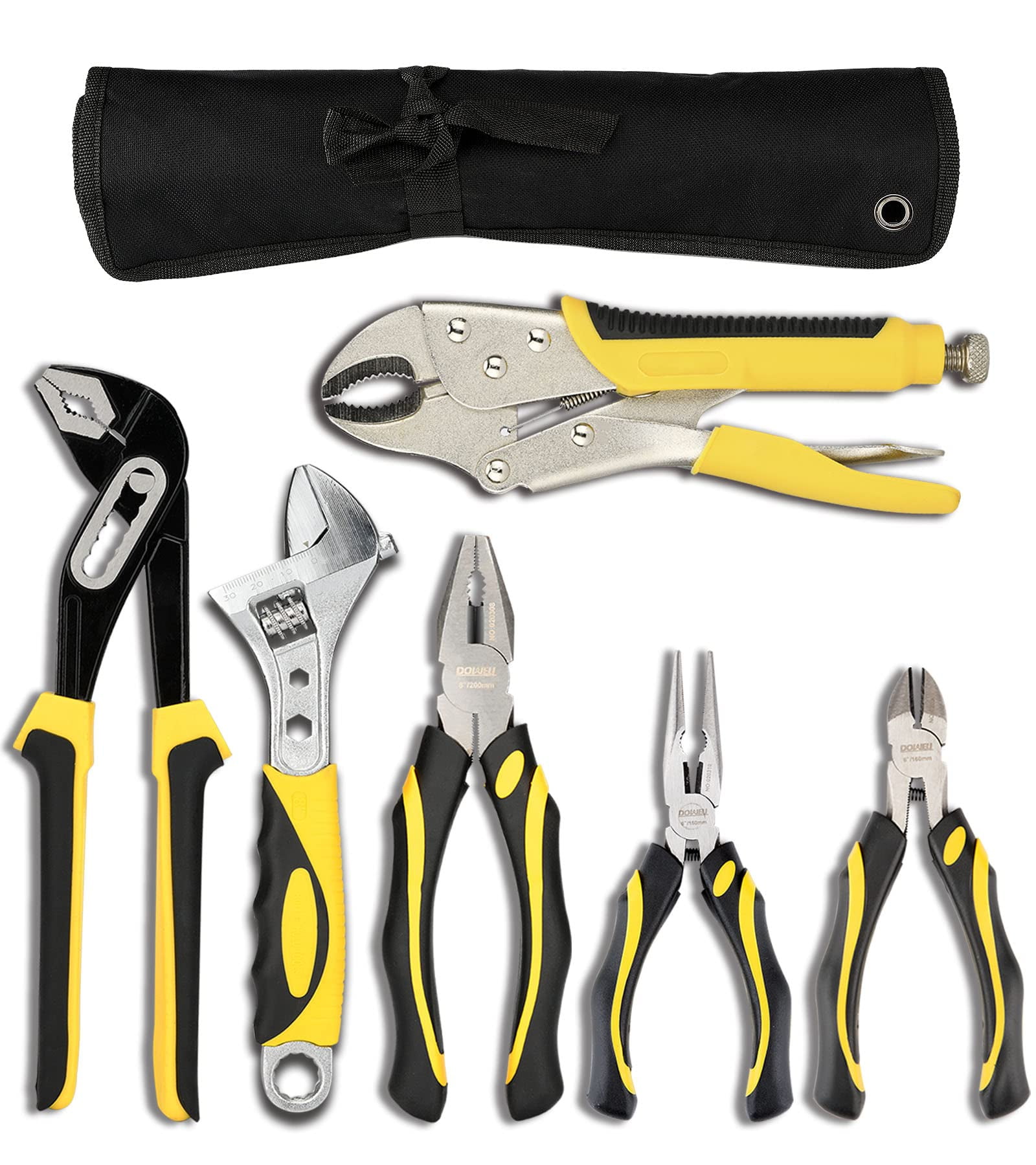 DOWELL Pliers Set 6-Pieces 10-Inch Groove Joint Pliers 8-Inch ...