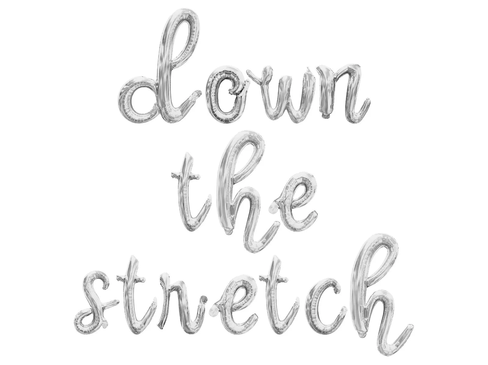 DOWN THE STRETCH Cursive Letter Balloon Banner - Kentucky Derby Party ...