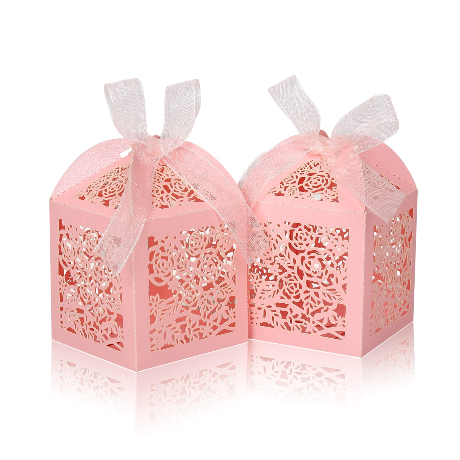 DOYIDE 100pcs Laser PresNok Cut Favor boxes, Wedding Favors Candy Boxes ...