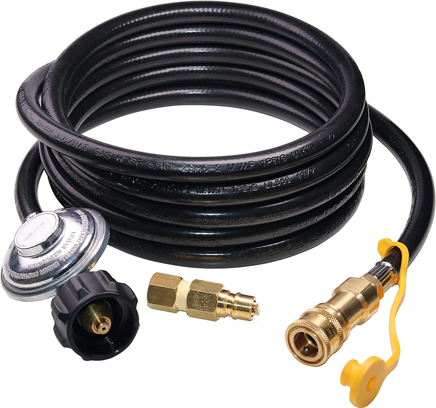 DOZYANT 12 feet Propane Regulator Hose and 3/8 inch Female Quick Connect Compatible with Mr ...