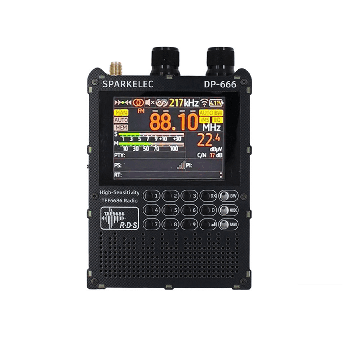 DP-666 TEF6686 Full Band Radio 2.8-Inch IPS Touch Screen High Sensitivity Receiver Full Band FM ...