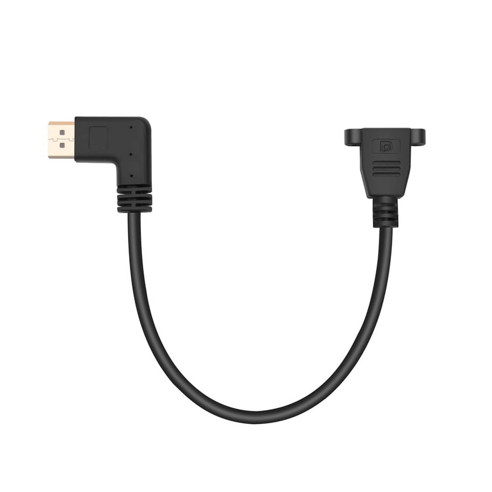 DP to DP Cable, 12 inch / 30cm Right Angle 90 Degree Displayport (DP ...