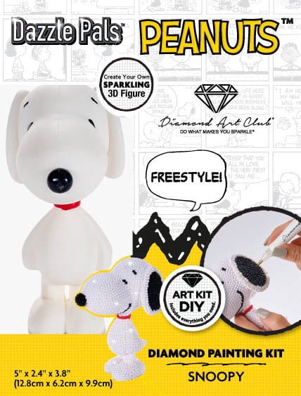 DIAMOND ART CLUB® Snoopy Diamond Painting Kit Peanuts DIY Diamond Art ...