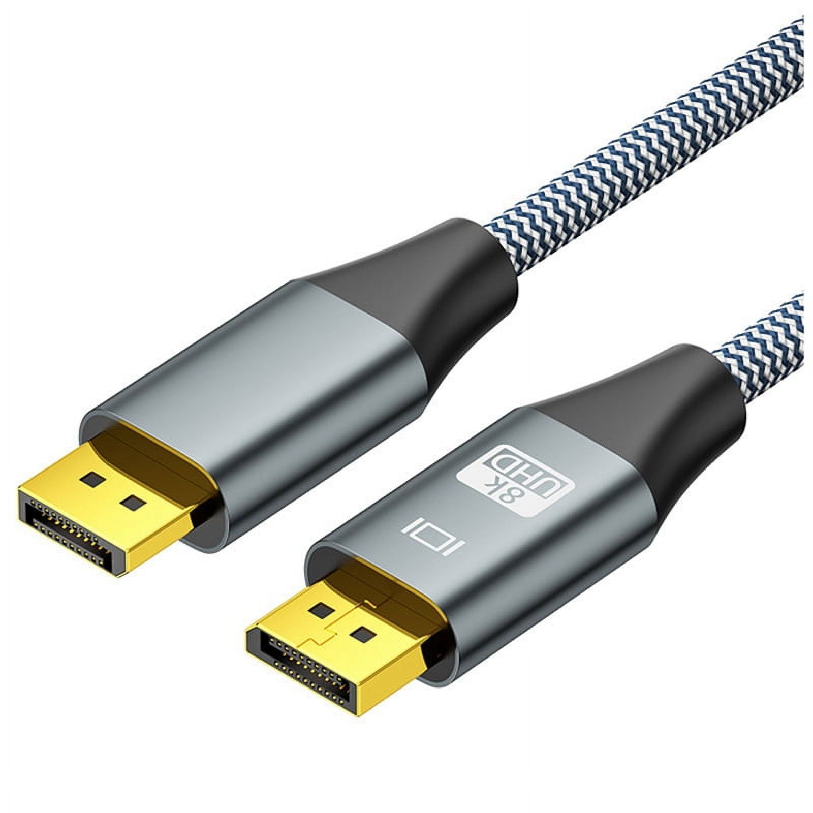 DP1.4 8K 60Hz Displayport Cable DP 4K 144Hz Shielded HDR 32Gbps Video ...