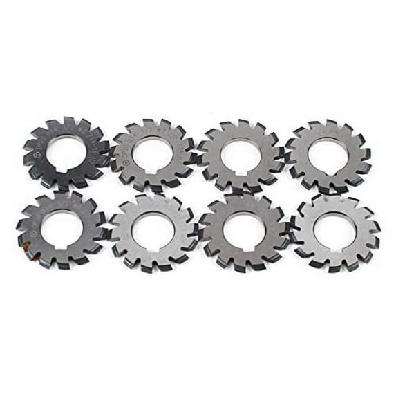 DP20 Gear Cutter, High Speed Steel 14.5° Pressure Angle, 8pcs Involute ...