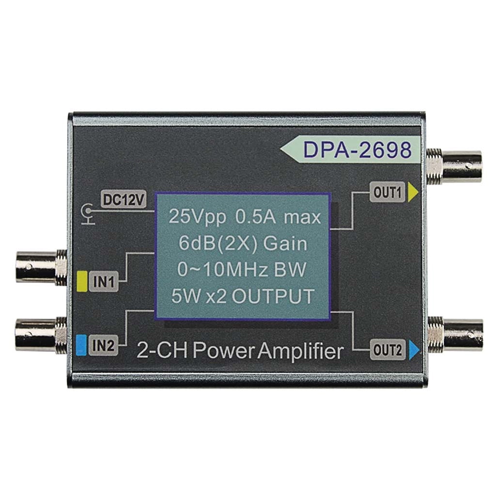 DPA-2698 10MHz 25Vpp Dual Channel 2CH DDS Function Signal Generator for DC Power Amplifier ...