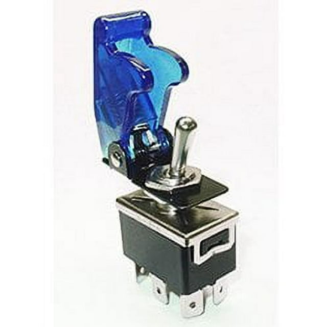 DPDT Toggle Switch Rated @ 20 Amps @ 125 VAC Includes "Transparent Blue ...