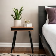 DecorTech Round End Table with Bluetooth Speaker and USB Charging Port ...