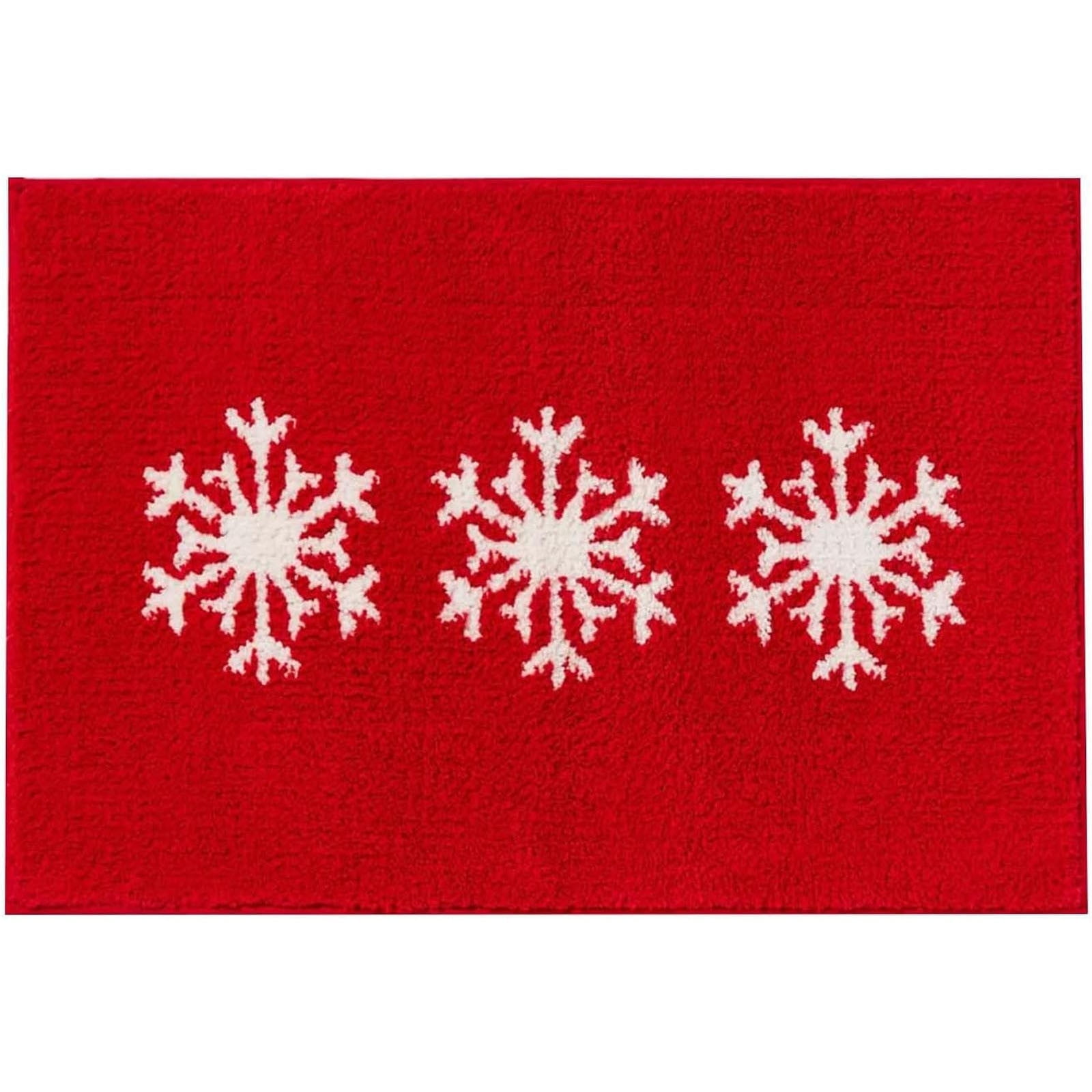 DPITYSERENSIO Christmas Door Snowflake Bathroom Rugs Non-Slip Rubber ...