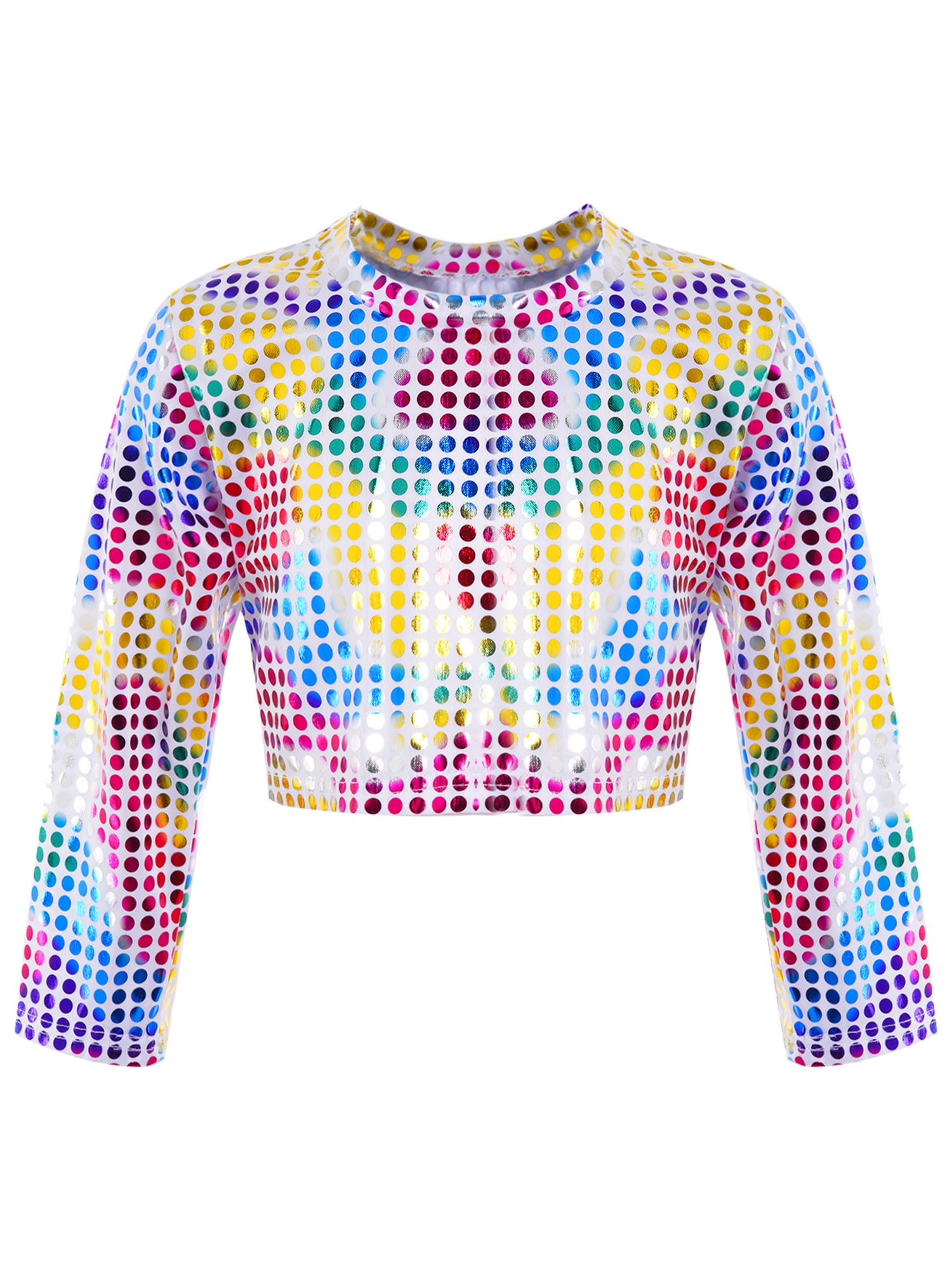 DPOIS Boys Girls Sparkle Sequins Dance Crop Top Jazz Hip Hop Tank Tops ...