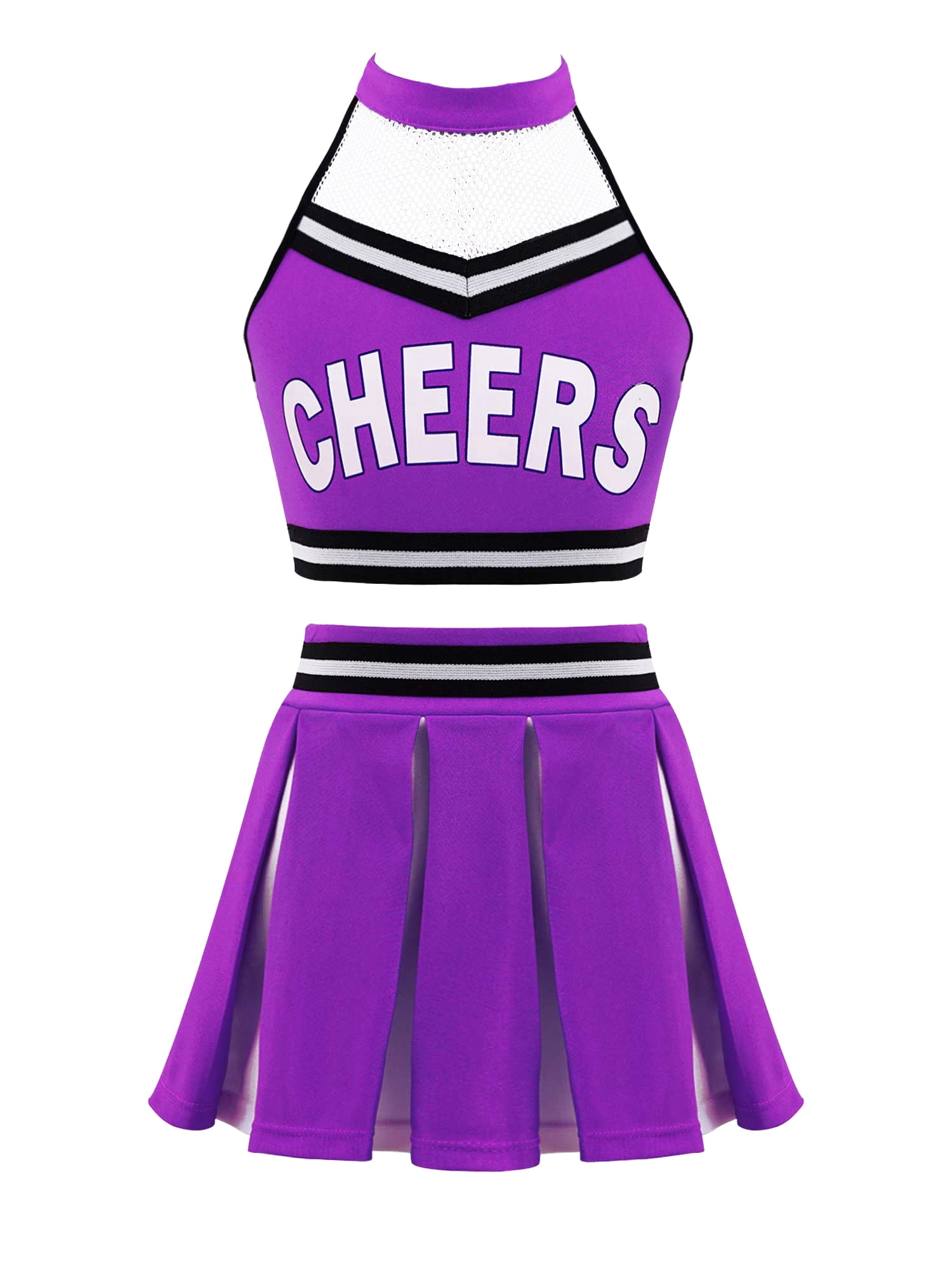 DPOIS Girls Cheer Uniform Cheerleader Outfit Cheerleading Uniform ...
