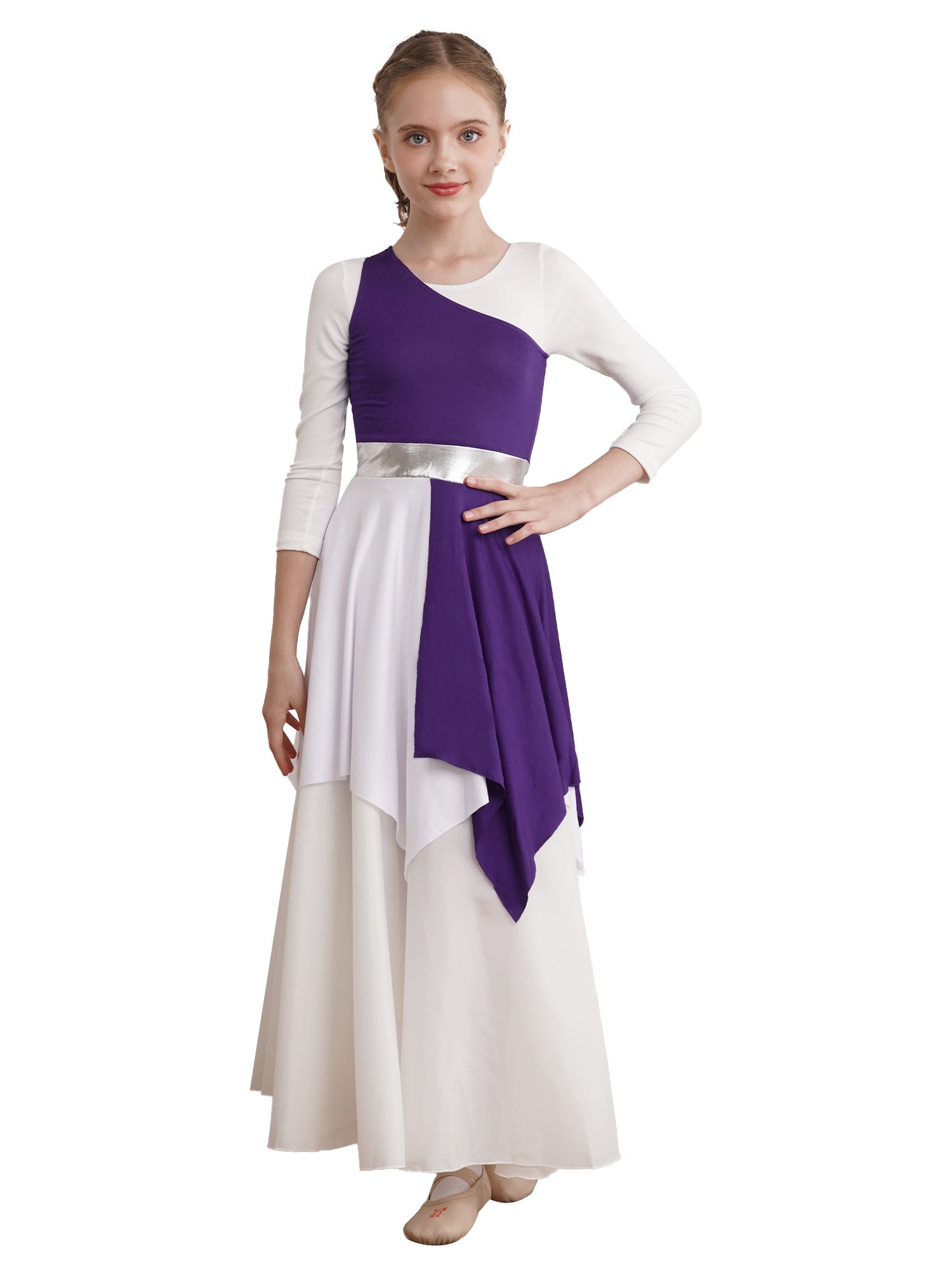 DPOIS Girls Liturgical Dancewear Worship Dance Dress Praise Dance ...