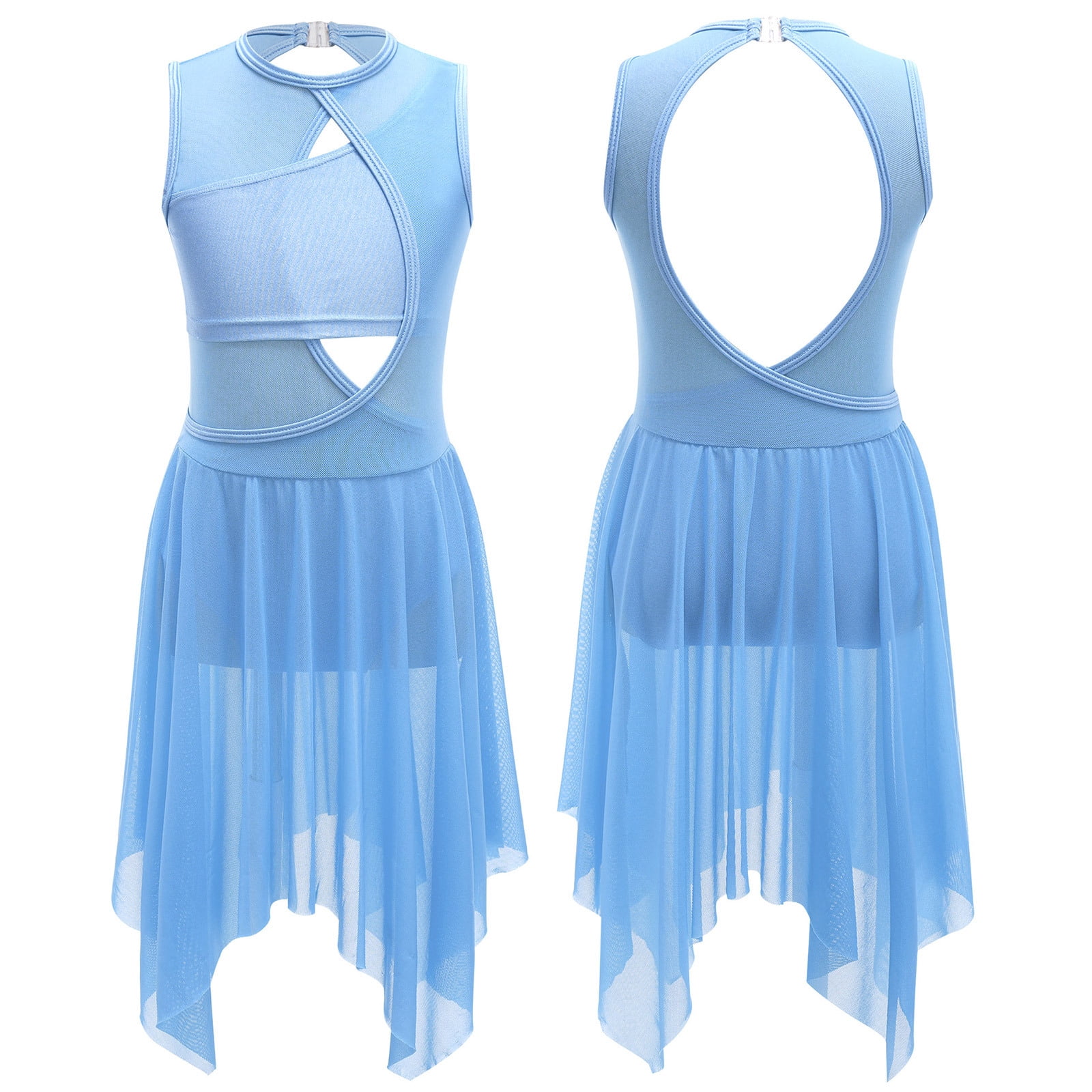 DPOIS Girls Lyrical Contemporary Dance Costume Ballet Leotard Dress ...