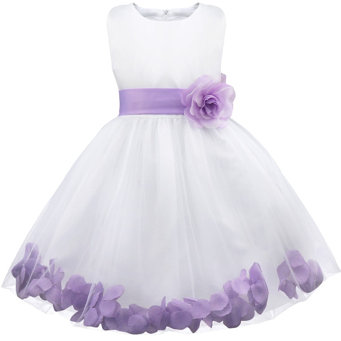 DPOIS Girls Princess Pageant Flower Girl Dress Wedding Bridesmaid Tulle ...