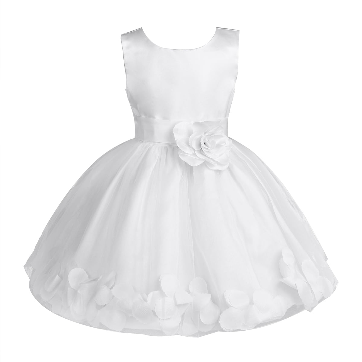 DPOIS Girls Princess Pageant Flower Girl Dress Wedding Bridesmaid Tulle ...