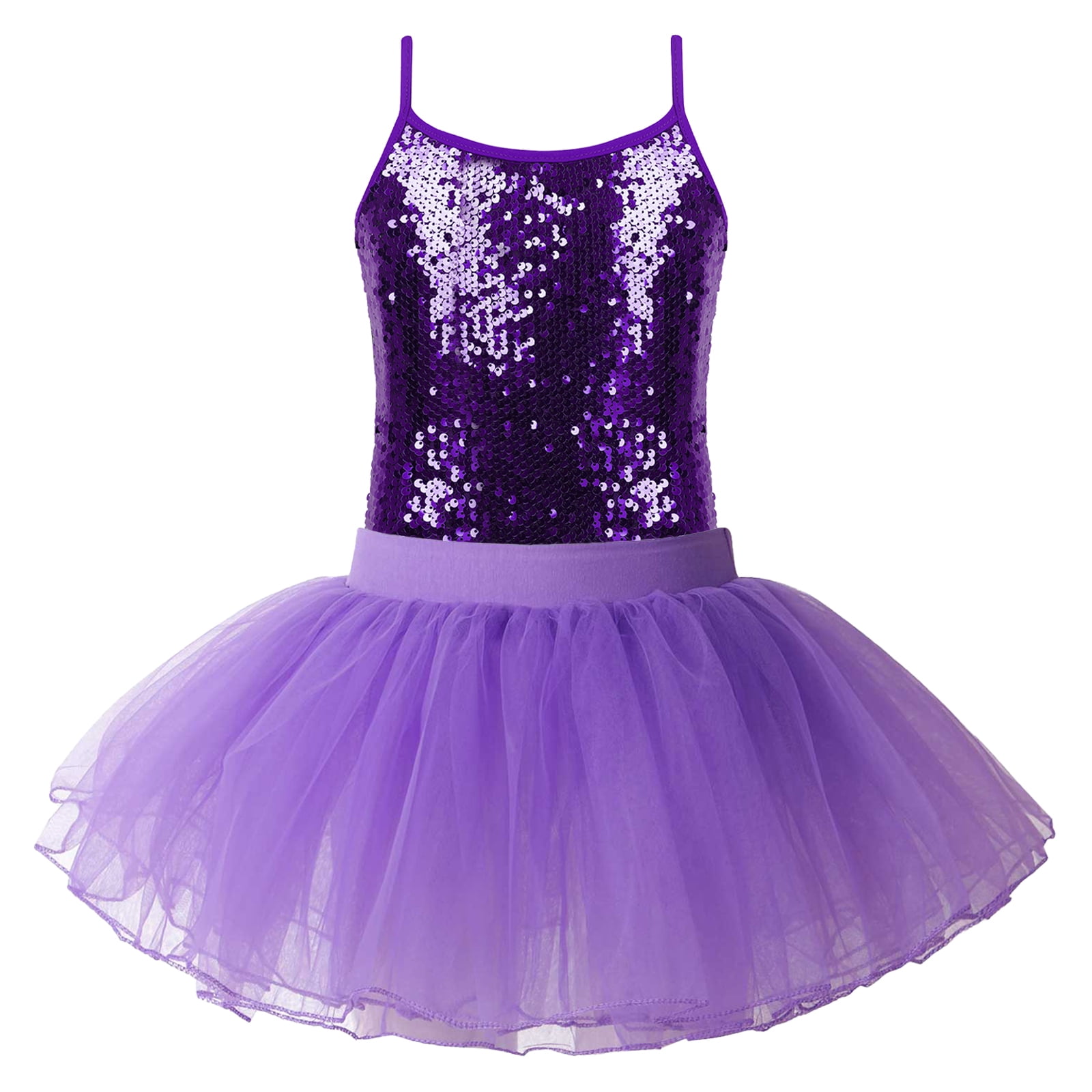 DPOIS Girls Sequins Jazz Lyrical Ballet Modern Dance Costume - Walmart.com
