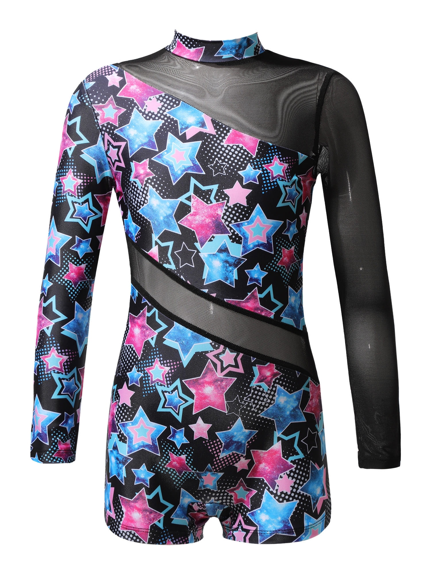 DPOIS Girls' Sparkle Colorful Dance Athletic Leotard Ballet Gymnastics ...