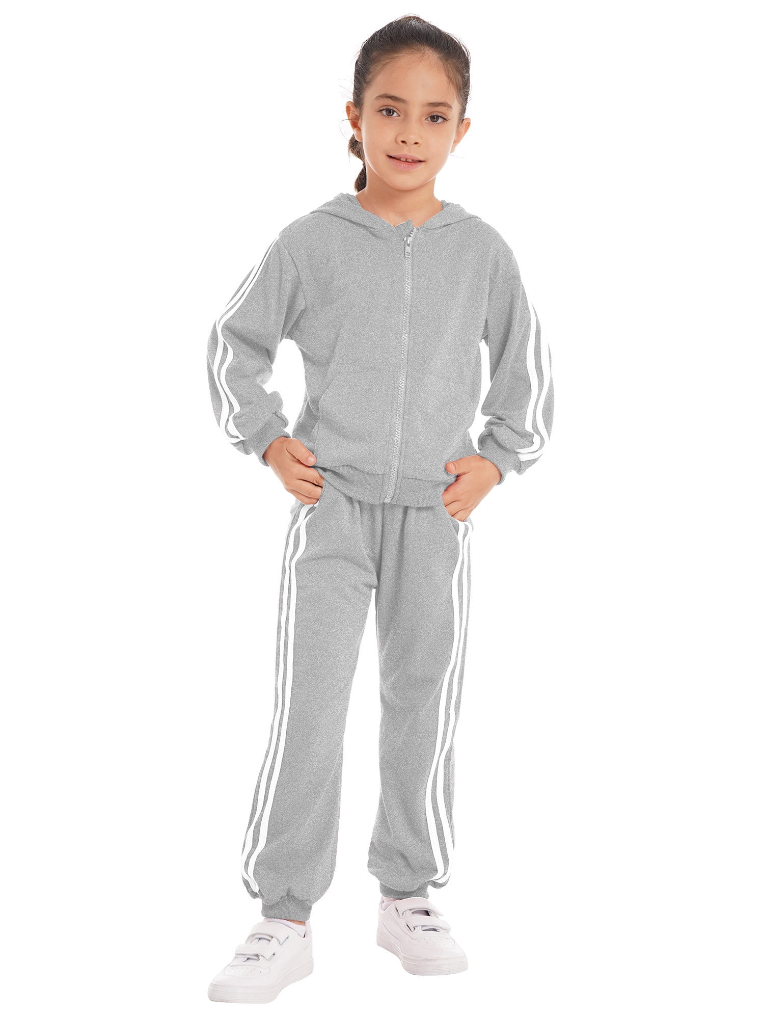 DPOIS Kids Boys 2 Piece Tracksuit Jogger Sets Full Zip Hoodies Outfits ...