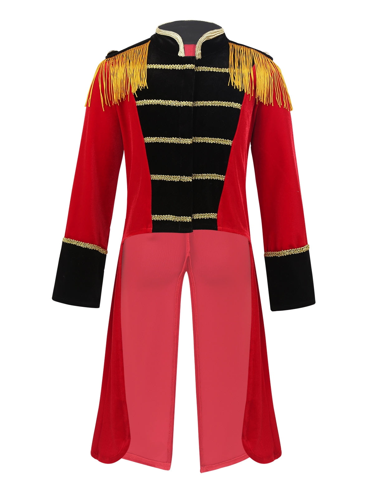 DPOIS Kids Boys Circus Ringmaster Halloween Cosplay Fringes Gold ...