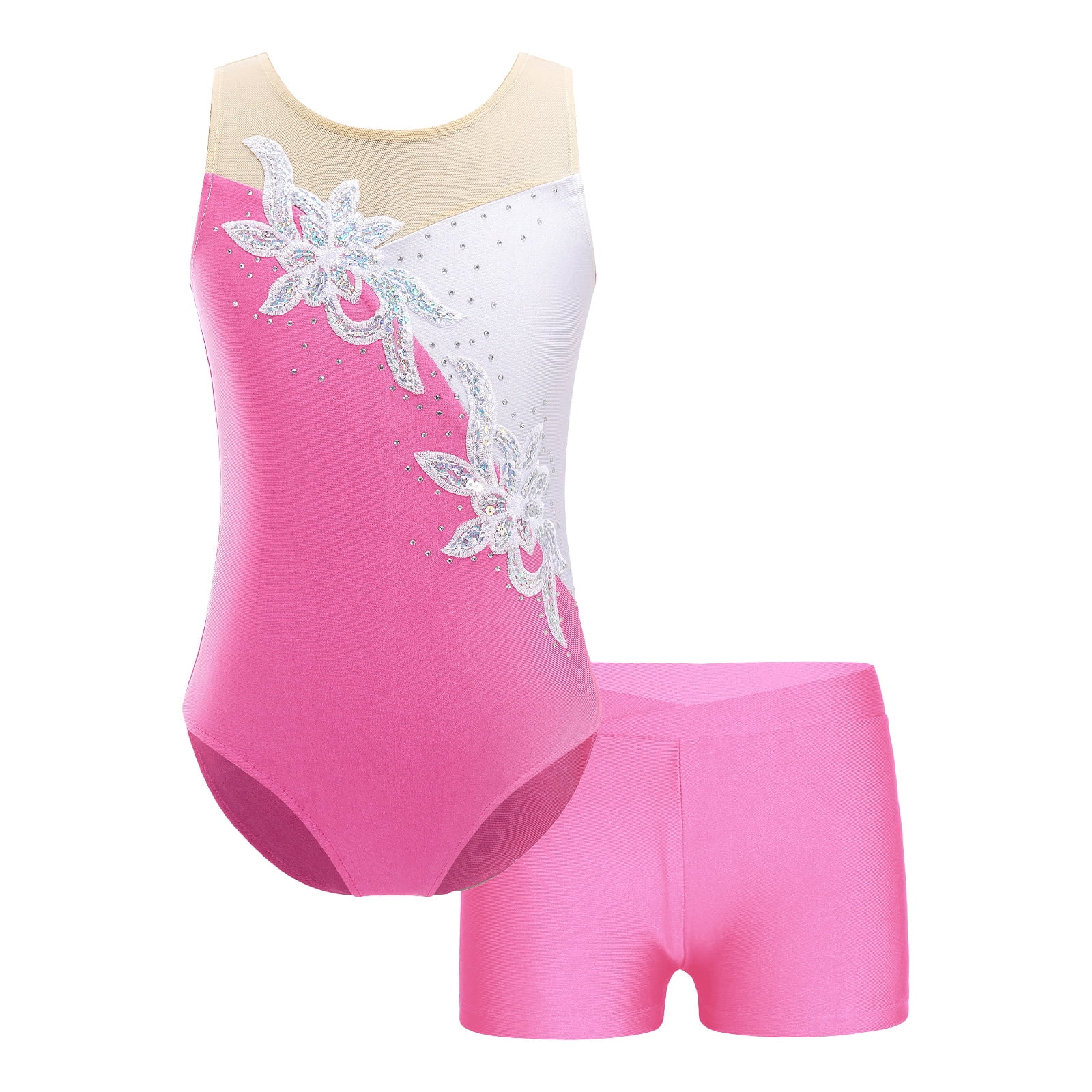 DPOIS Kids Girls 2 Pieces Ballet Dance Outfits Gymnastics Leotard with ...