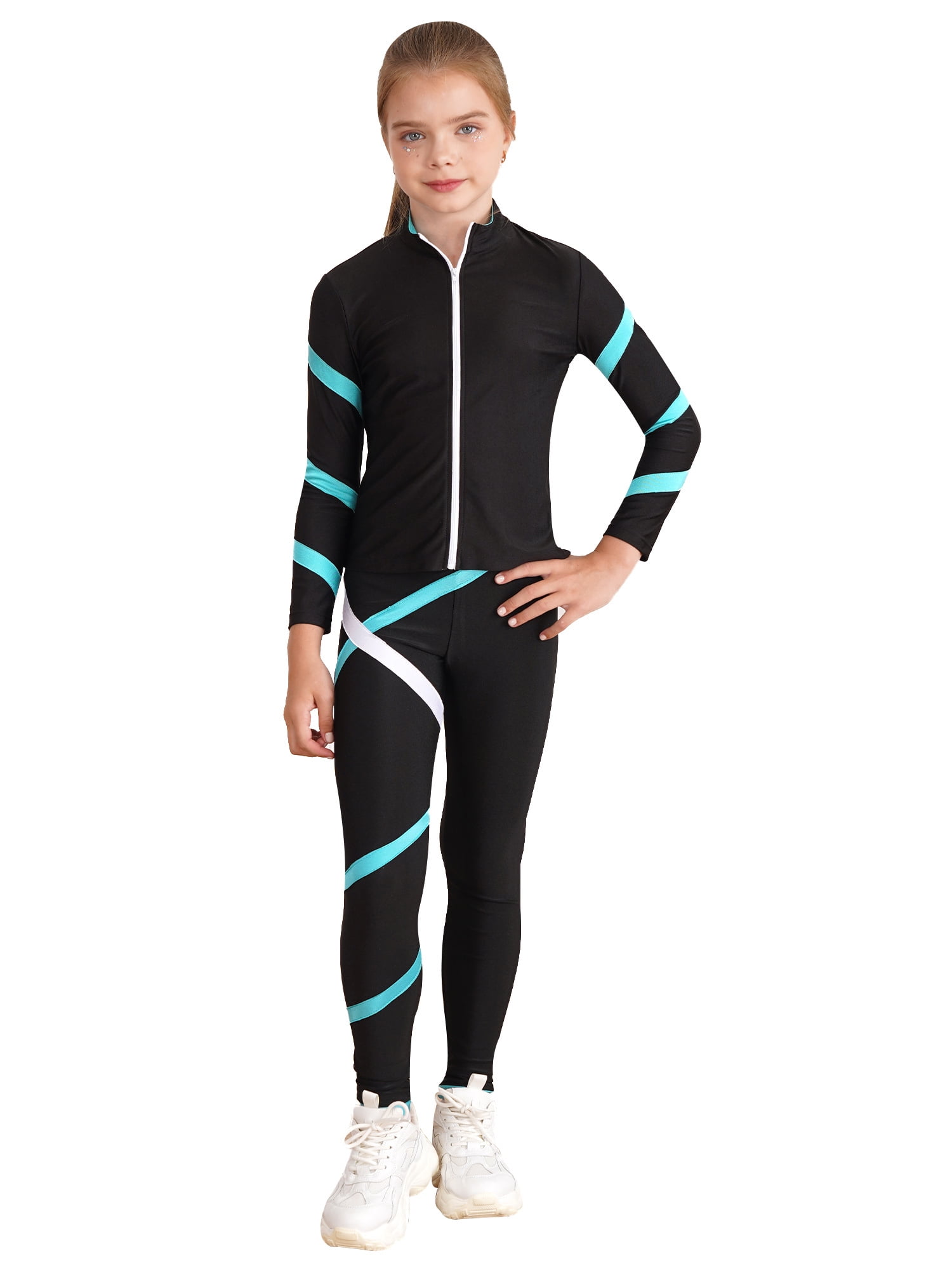 DPOIS Kids Girls Athletic Tracksuit Long Sleeve Sweatshirt with Pants ...