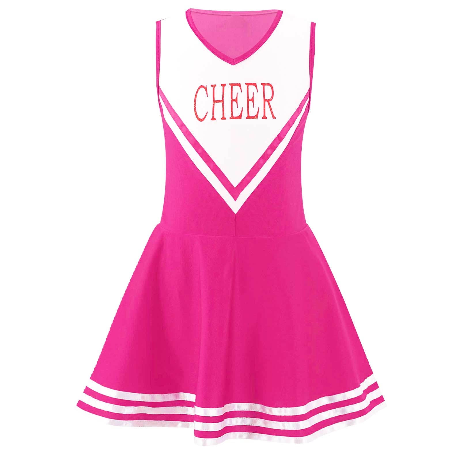 DPOIS Kids Girls Cheerleading Uniform Halloween Cosplay Costume Fancy ...