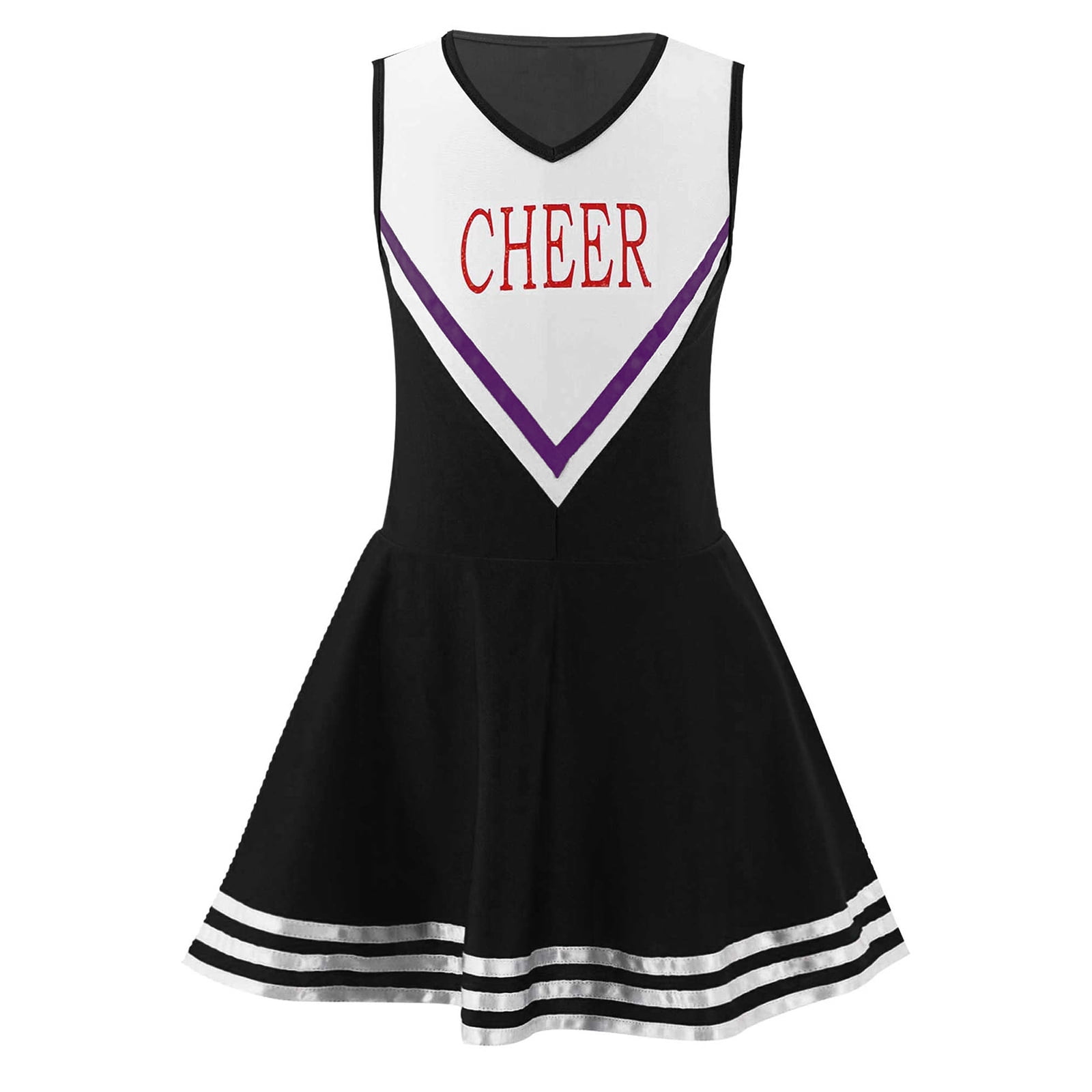 DPOIS Kids Girls Cheerleading Uniform Halloween Cosplay Costume Fancy ...