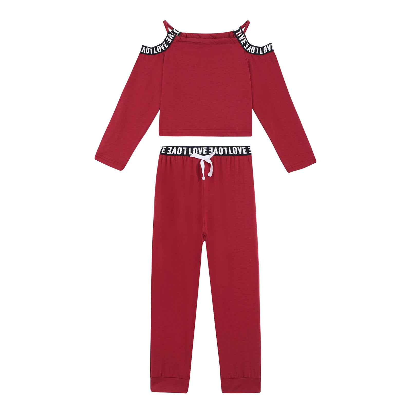 DPOIS Kids Girls Dance Costume Hip Hop Jazz Street Dance Crop Top ...