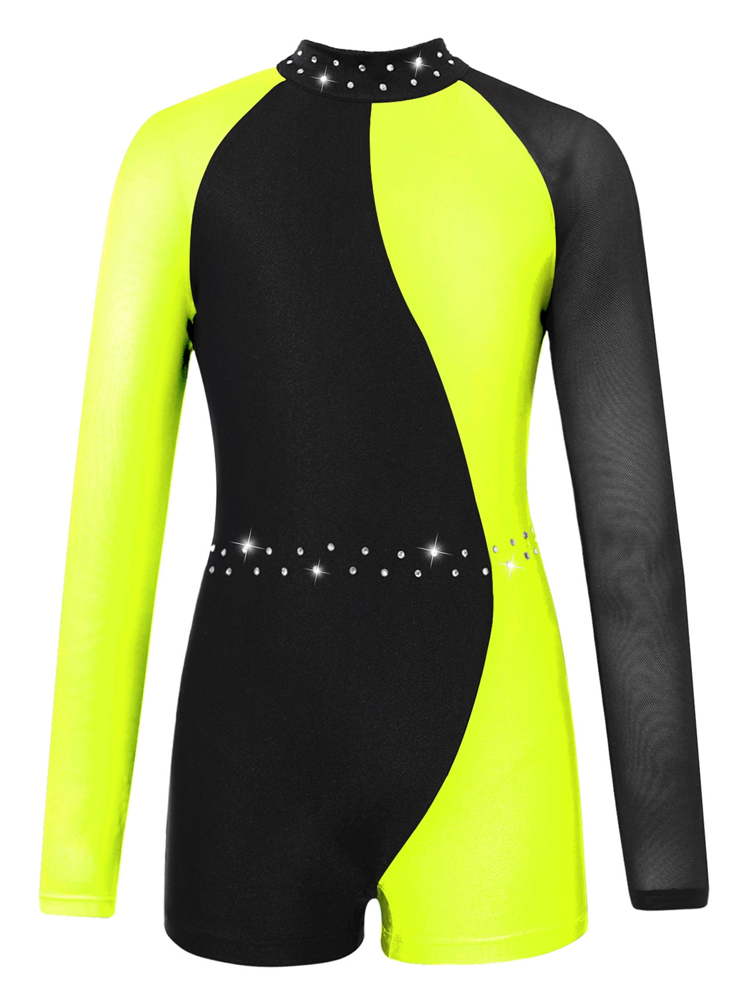 DPOIS Kids Girls Dance Gymnastics Leotards Unitard Biketard Bodysuit ...